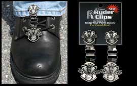 Get your laced boots today and keep your pants down - Rider Clips