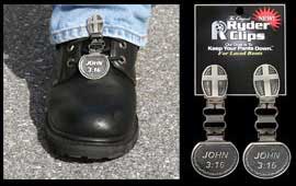 Get your laced boots today and keep your pants down - Rider Clips